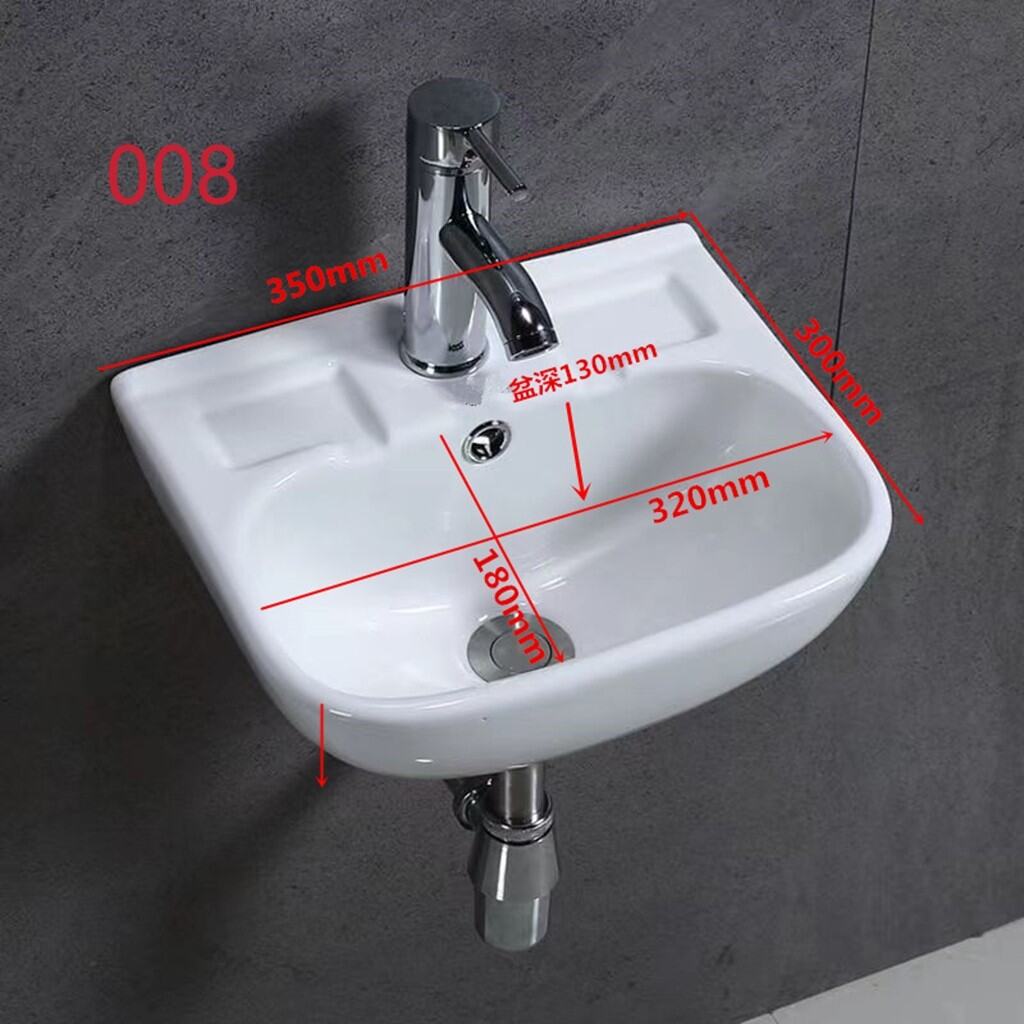 Mini Wall-Hung Basin Wall-Mounted Washbasin Ceramic Bathroom Wash Basin ...