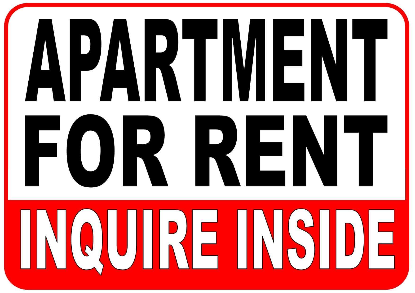 Apartment for rent inquire inside signage laminated | Lazada PH