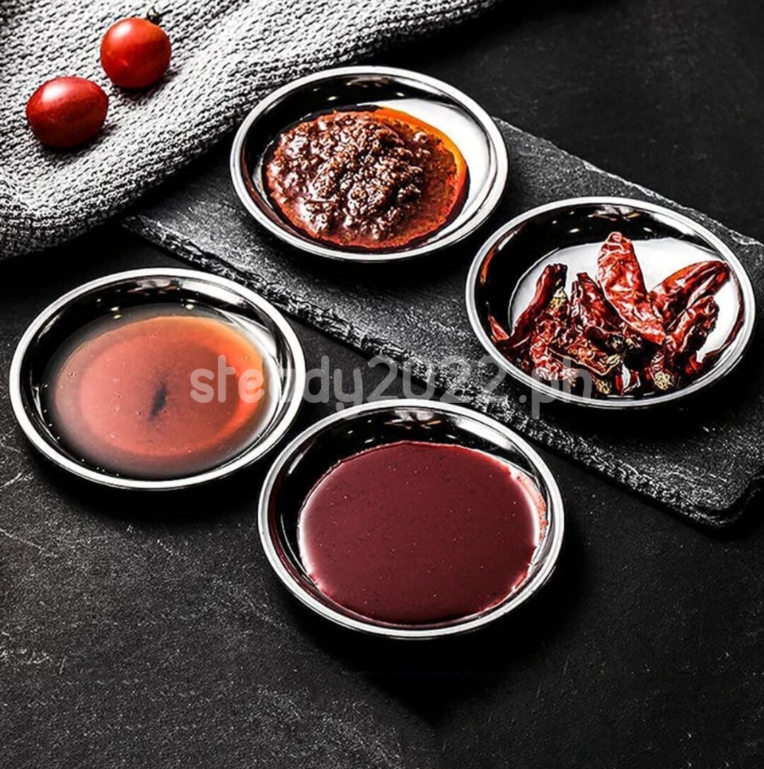 Korean Samgyupsal Side Dish Soy Dish plate stainless steel saucer dish ...