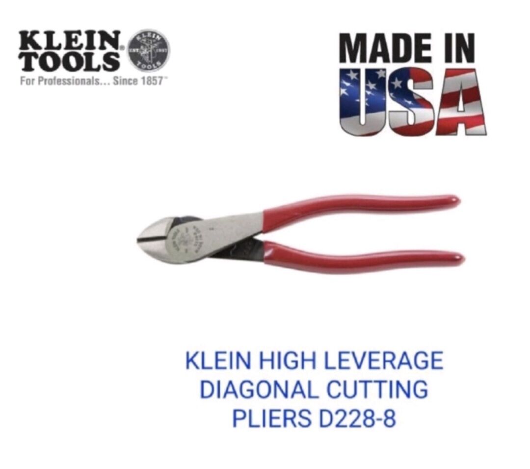 KLEIN TOOLS HIGH LEVERAGE DIAGONAL CUTTING PLIERS D228-8 | Lazada PH