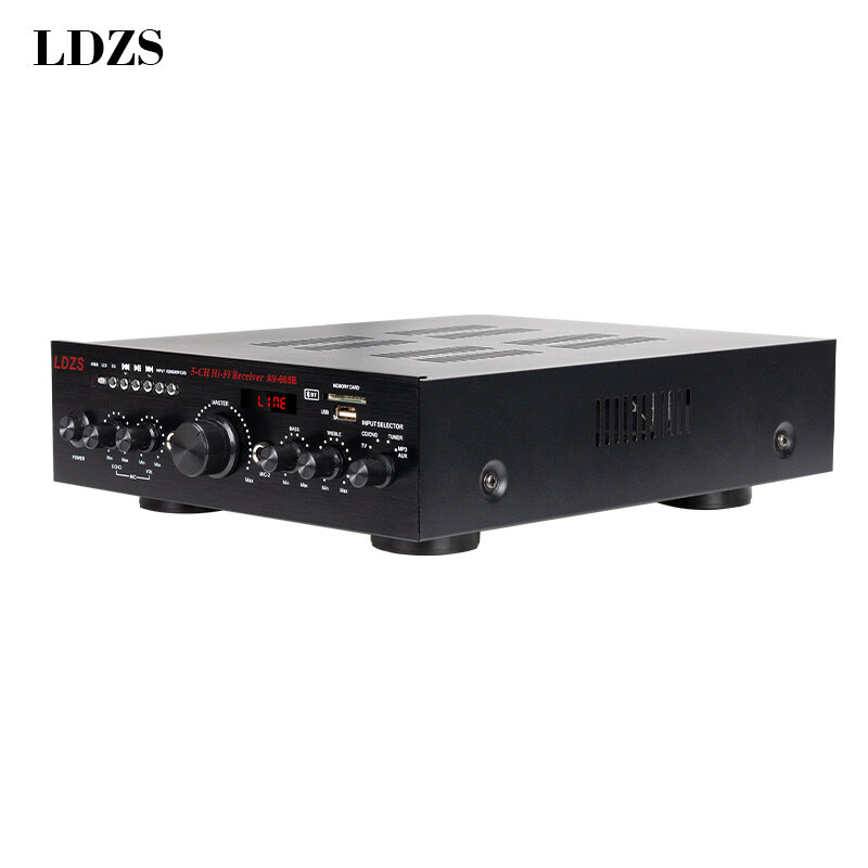 1000W Home Power Amplifier 5.0 Channel Bluetooth 5.0 Mini Hifi Digital ...