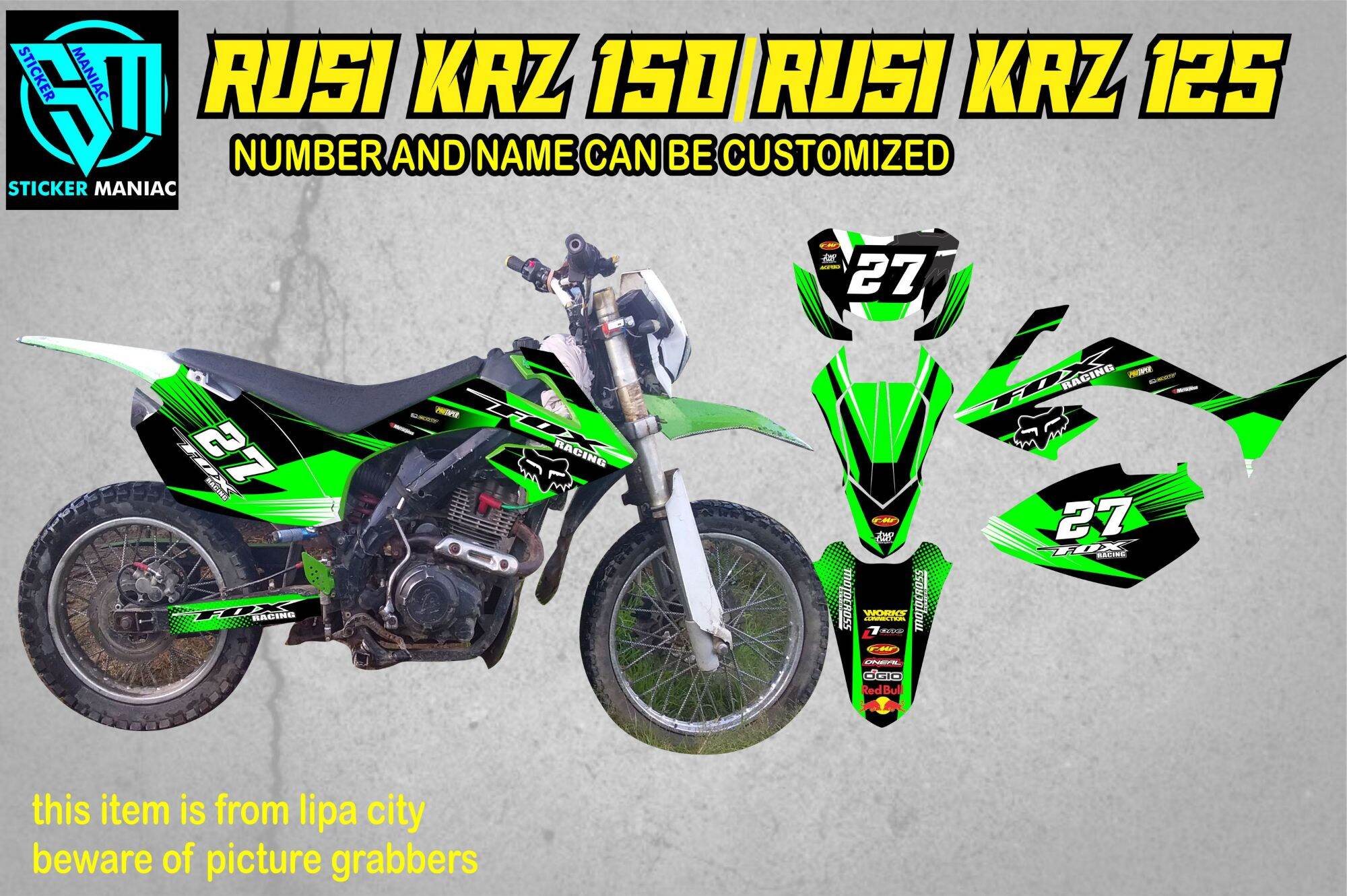 Rusi KRZ 200, Rusi KRZ 150 full body decals | Lazada PH