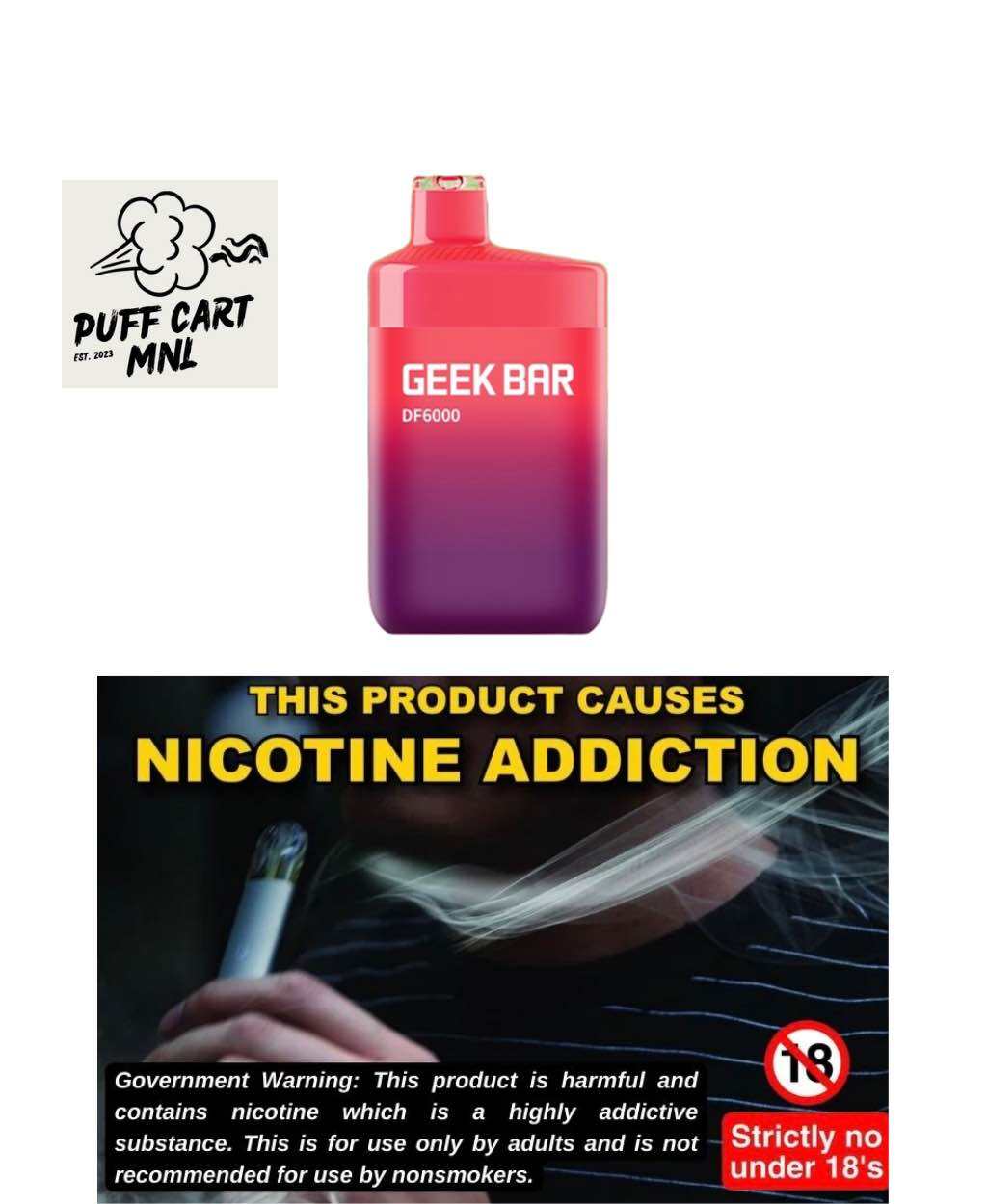 GEEKBAR DF6000 6K PUFFS DISPOSABLE 5% | Lazada PH