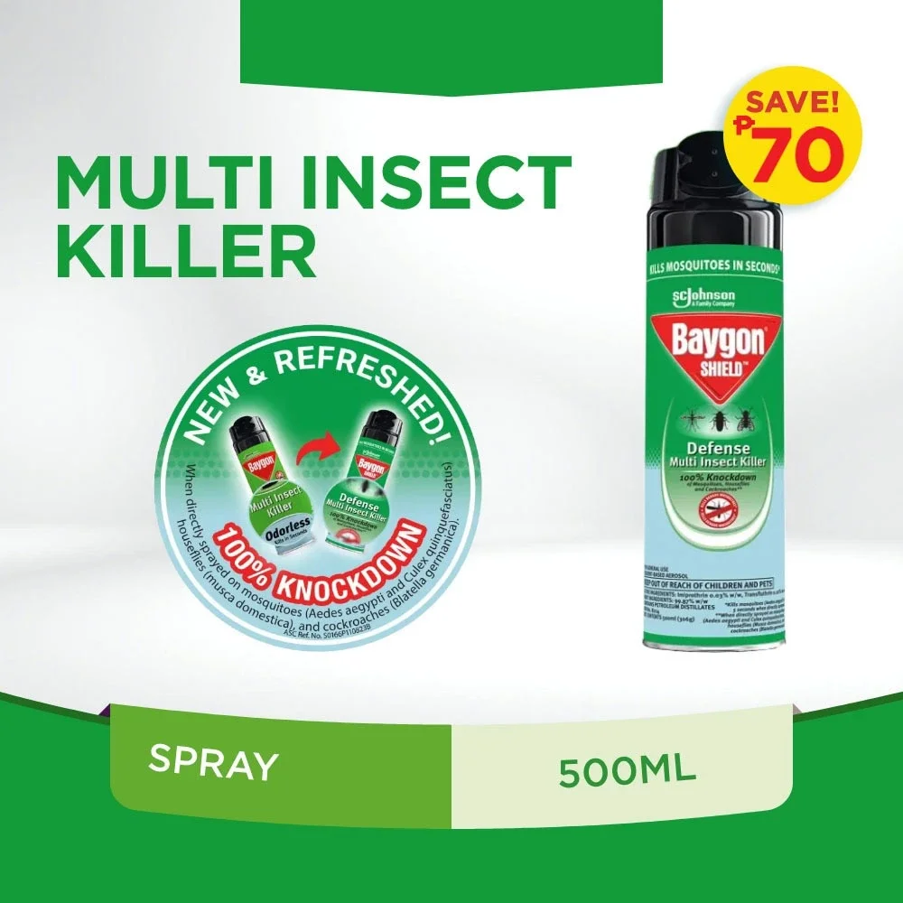 BAYGON MULTI INSECT KILLER DEFENSE 500ML | Lazada PH