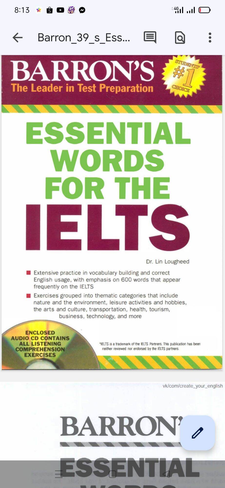 IELTS BARRON'S Practice Tests reviewer book | Lazada PH
