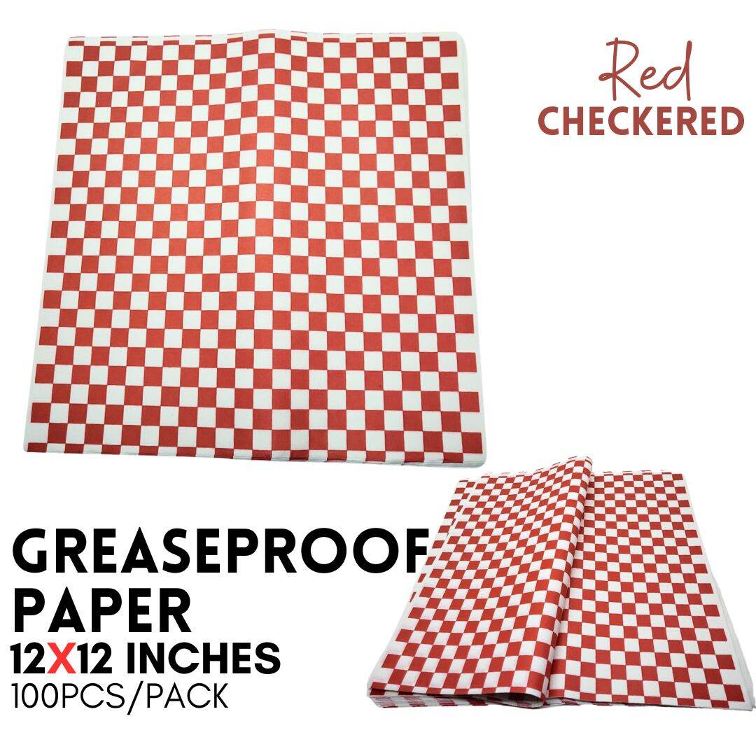 Checkered Paper Food Liner Greaseproof Paper 12x12inches | Lazada PH