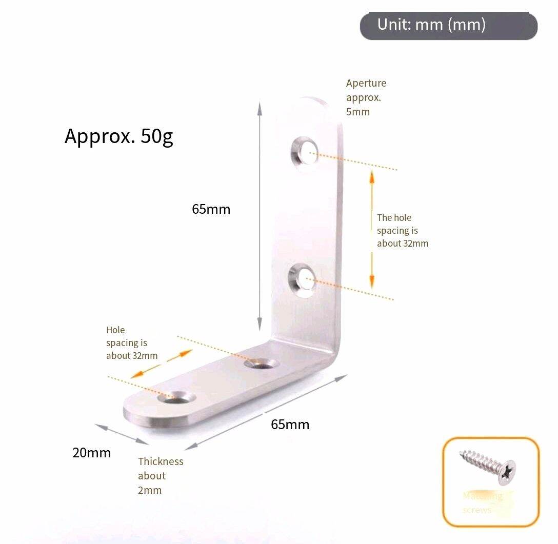 STAINLESS Angle Bracket Corner 90 Degrees L-Type Angle Bracket Corner ...