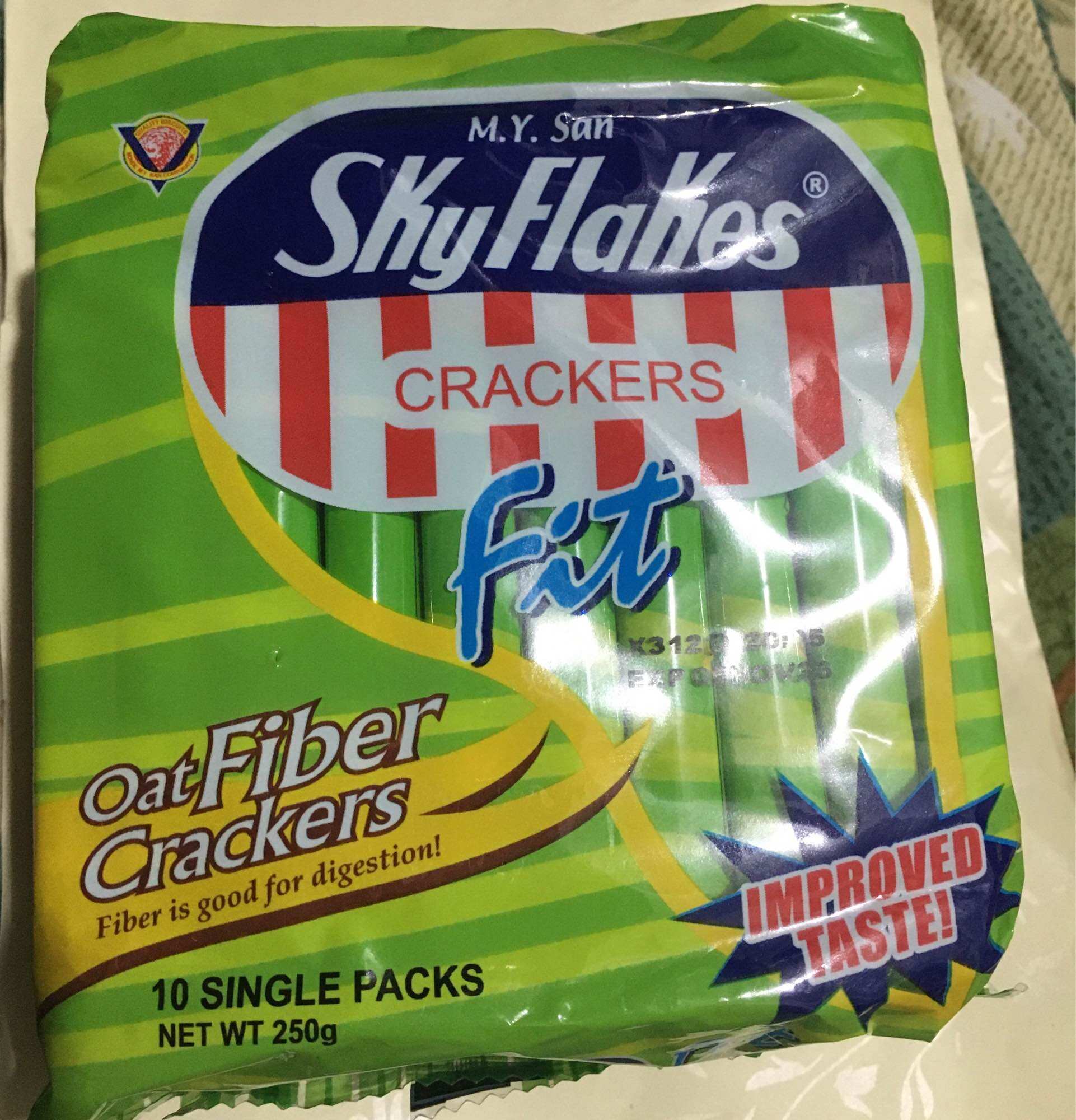 Sky flakes oat fiber crackers 1packx10s | Lazada PH