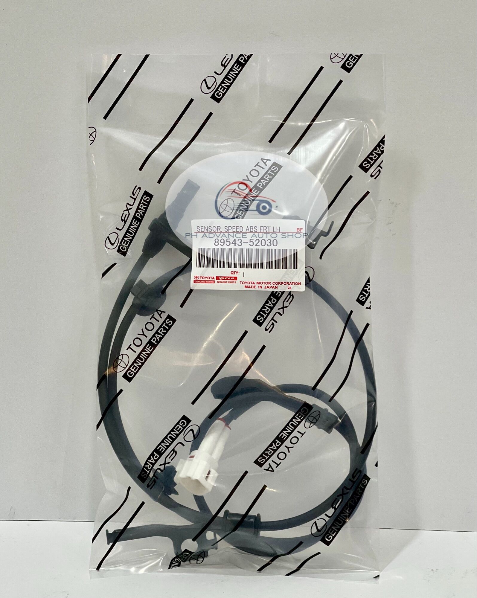 ABS Wheel Speed Sensor Toyota Vios / Yaris / Scion FRONT LEFT 89543 ...