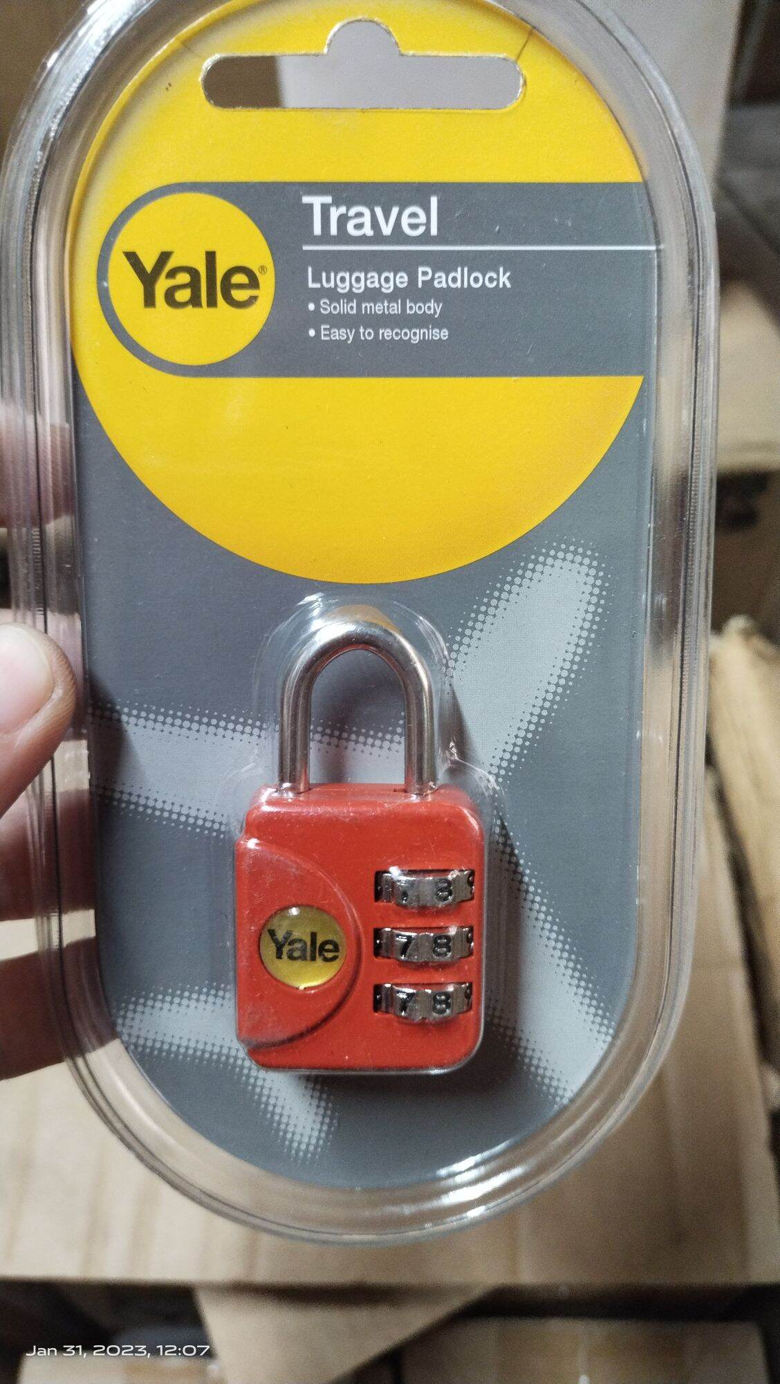 Yale luggage lock resettable combination travel locks #YP1/28/121/1R ...