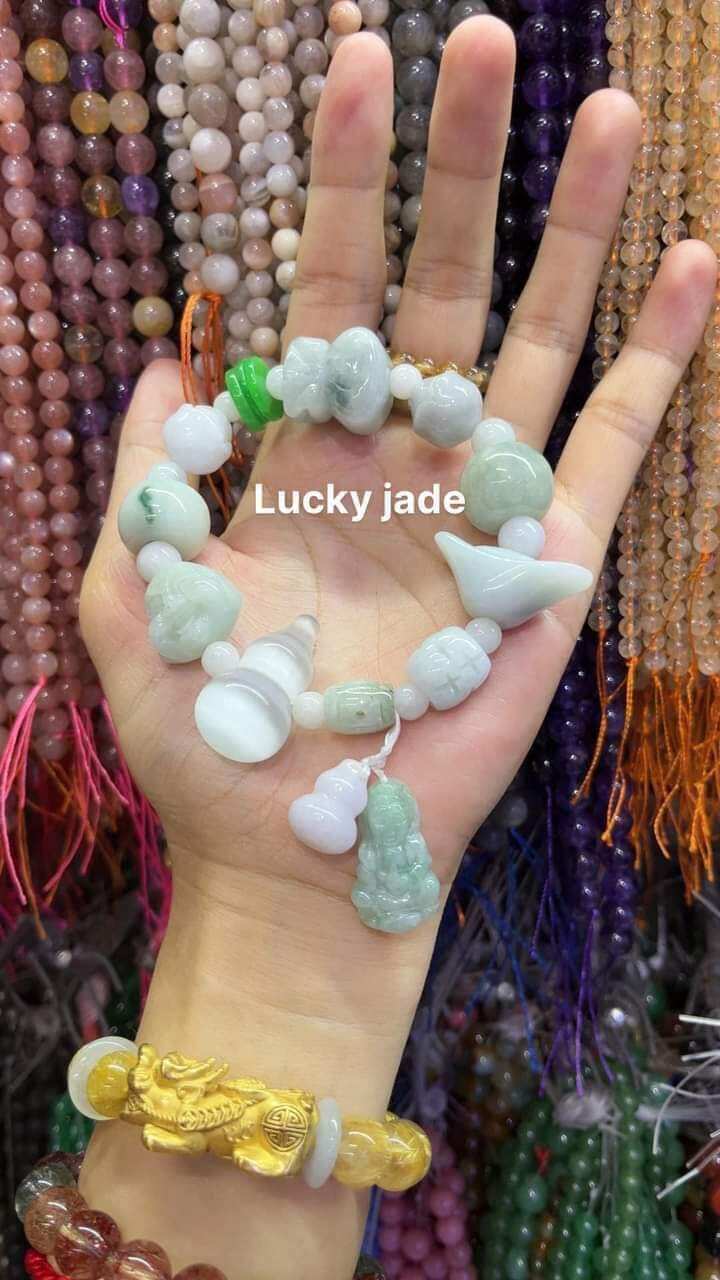 Lucky Jade Charm Bracelet Ingot, Money Jar, Buddha | Lazada PH