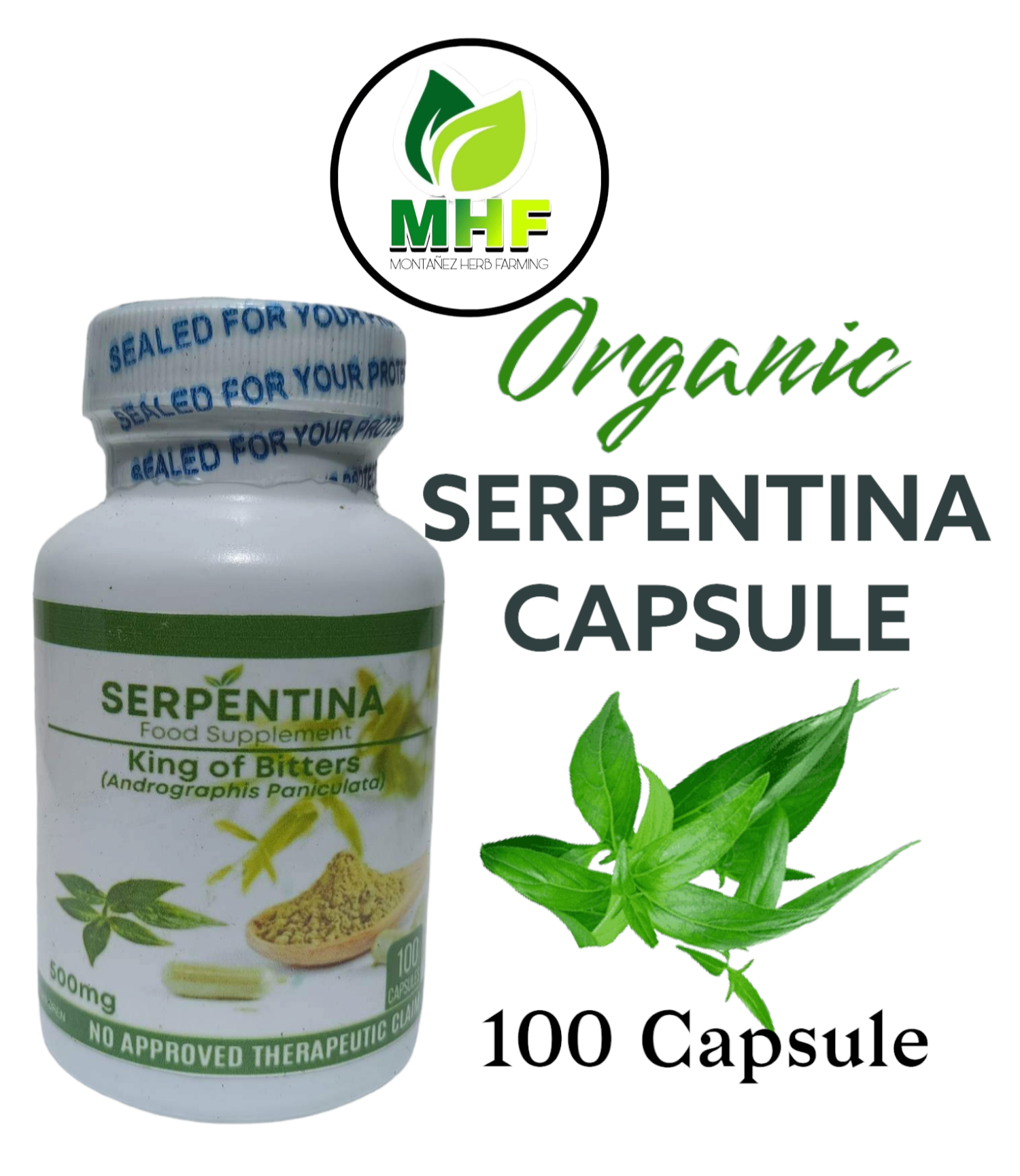 AUTHENTIC SERPENTINA CAPSULE 100 CAPSULES/500mg | Lazada PH