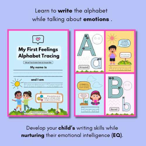 My First Feelings Alphabet Tracing - 16 pages Laminated Educational ...