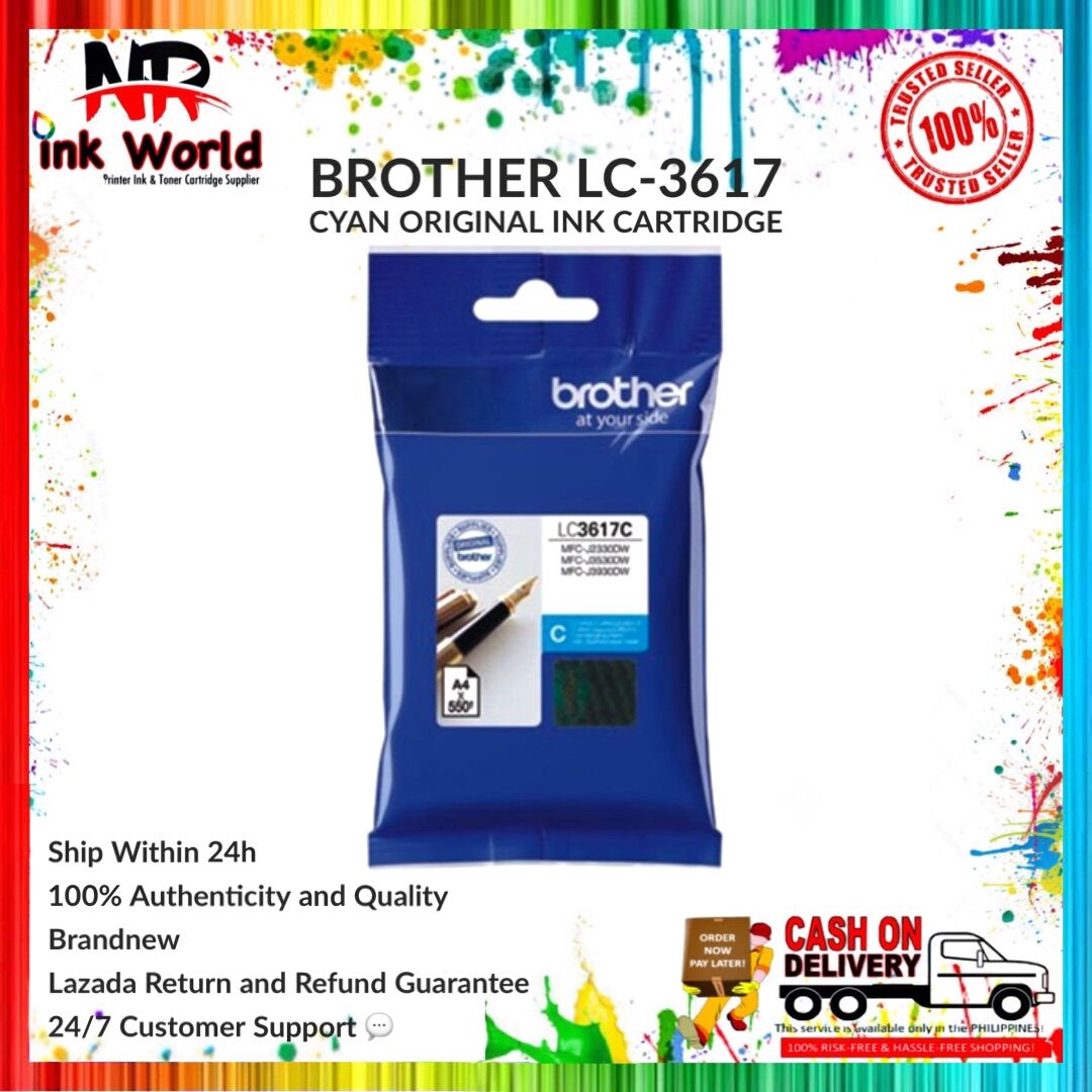 Brother LC-3617 Cyan Original Ink Cartridge (LC3617) | Lazada PH