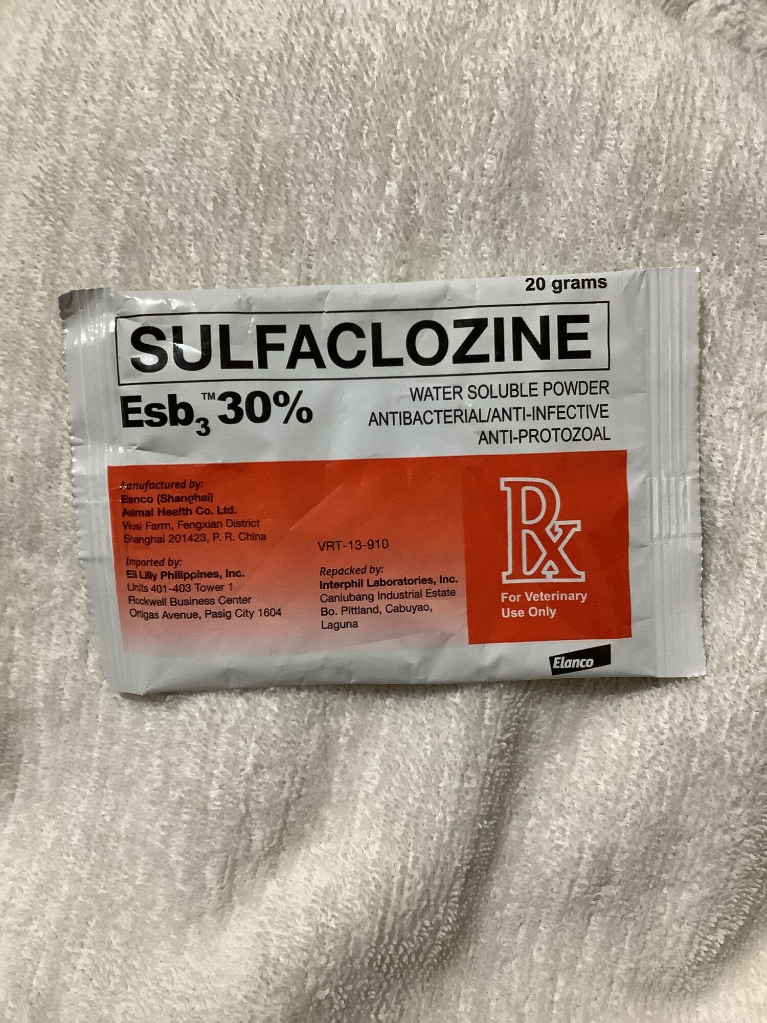 Esb3 Sulfaclozine 20grams(JUL 2023 EXP DATE)[Sold per 1 sachet] | Lazada PH