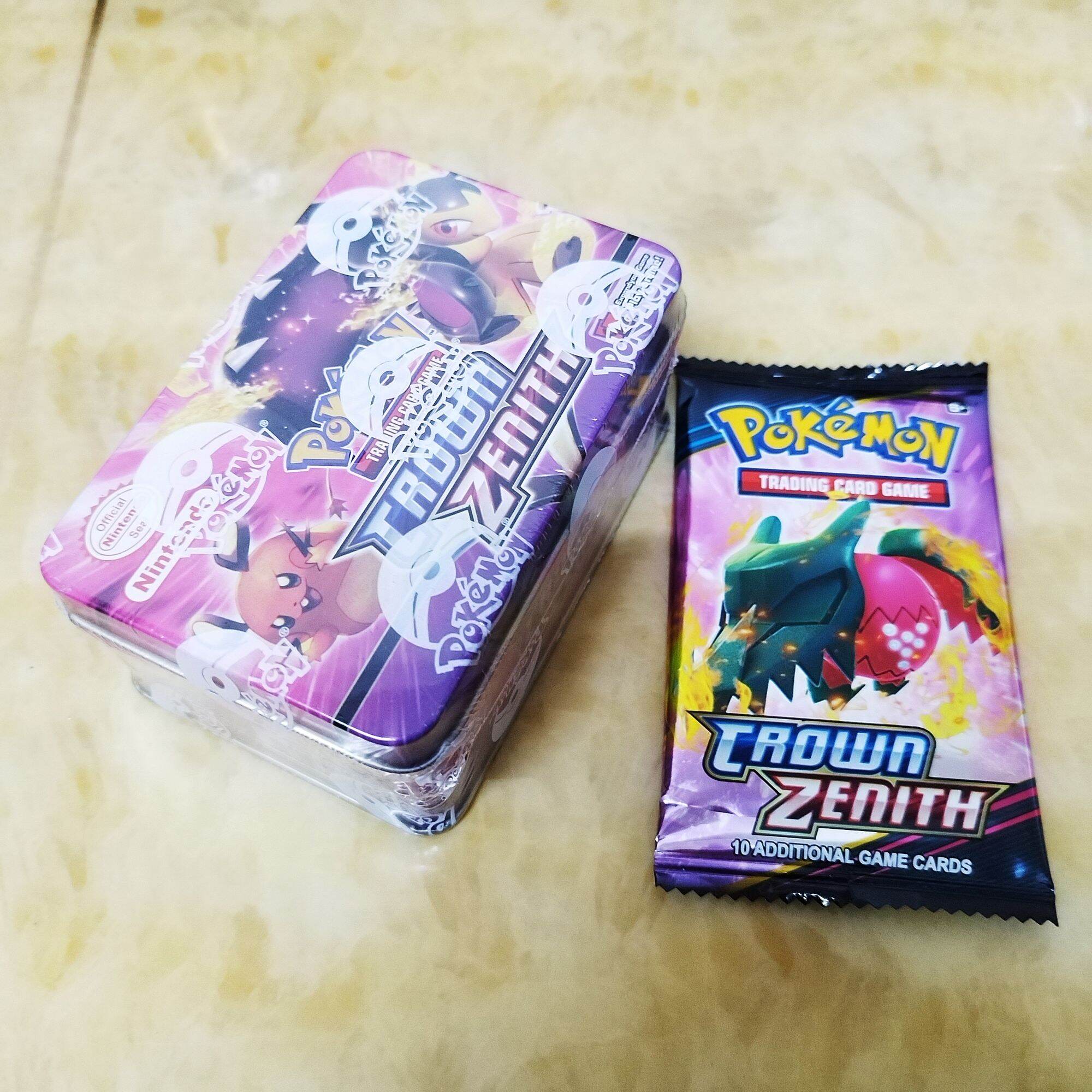 English Version Crown Zenith Iron Metal Box Pokemon Cards Vstar Vmax ...