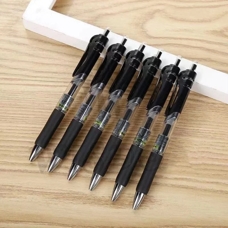12pcs/set 0.5 mm push neutral black ballpen School supplies Stationery ...