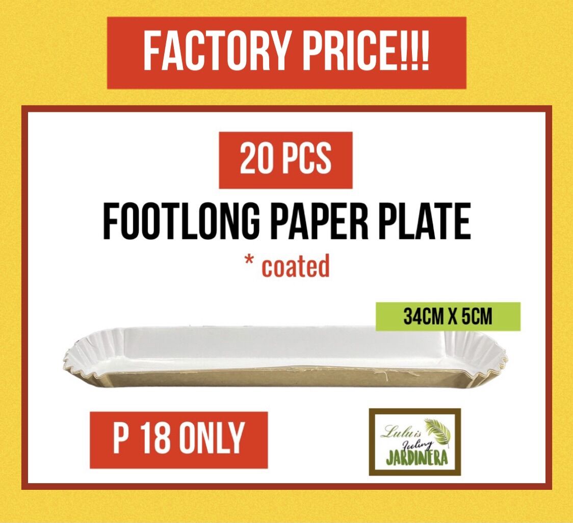 FOOTLONG PAPER PLATE 20 Pcs Lazada PH FOOTLONG PAPER PLATE 20 Pcs Lazada PH