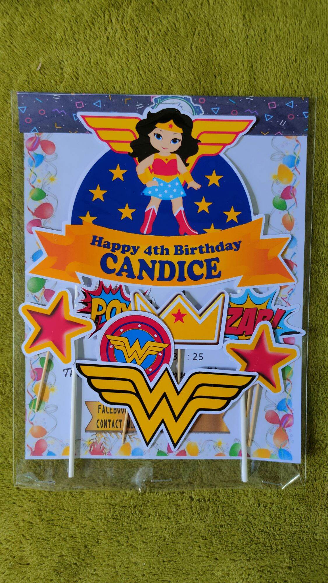 Wonder Woman Customize Cake Topper and Cupcake Topper | Lazada PH