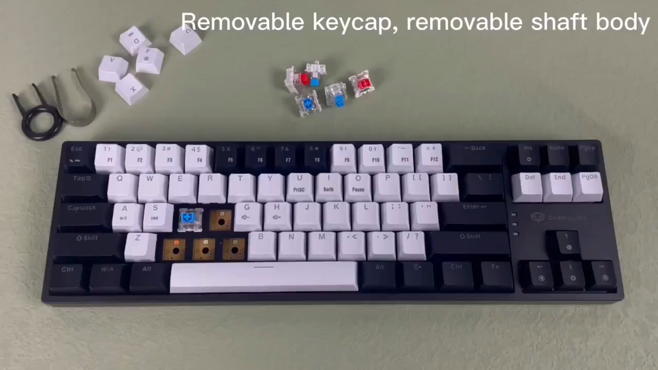 Mechanical Keyboard Hotswappable K710 Wired Gaming Gamer Colorful LED ...