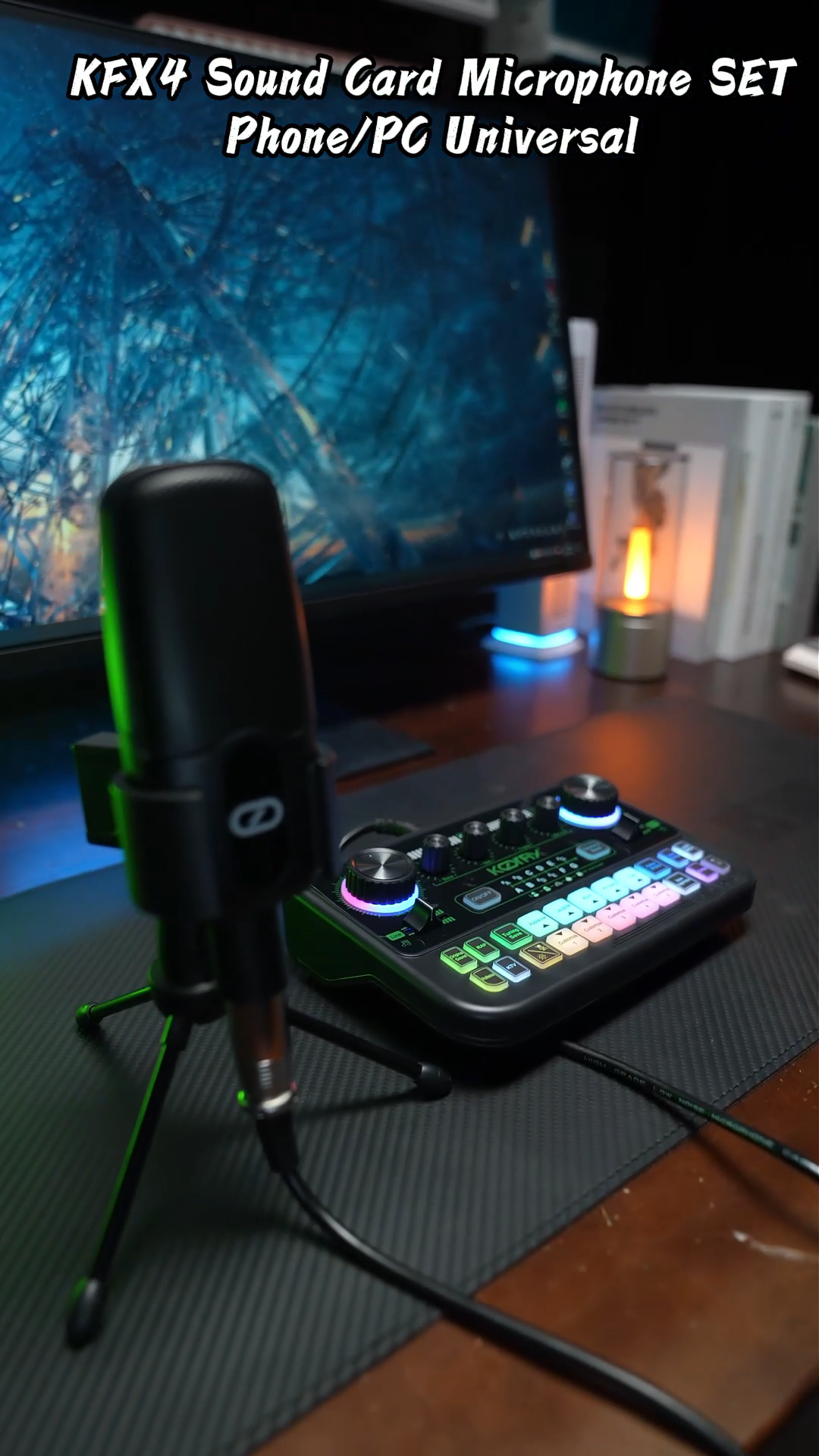 KOORFLY KFX4 Live Sound Card Portable Live Voice Changer Device Audio ...