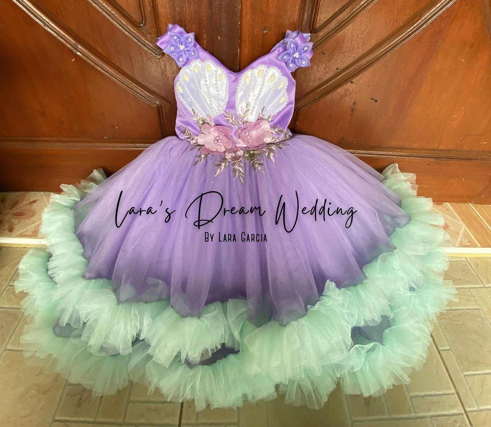 TRENDY MERMAID THEME GOWN BIRTHDAY/ ABAY/ PICTORIAL/GOWN FOR THE BABY ...