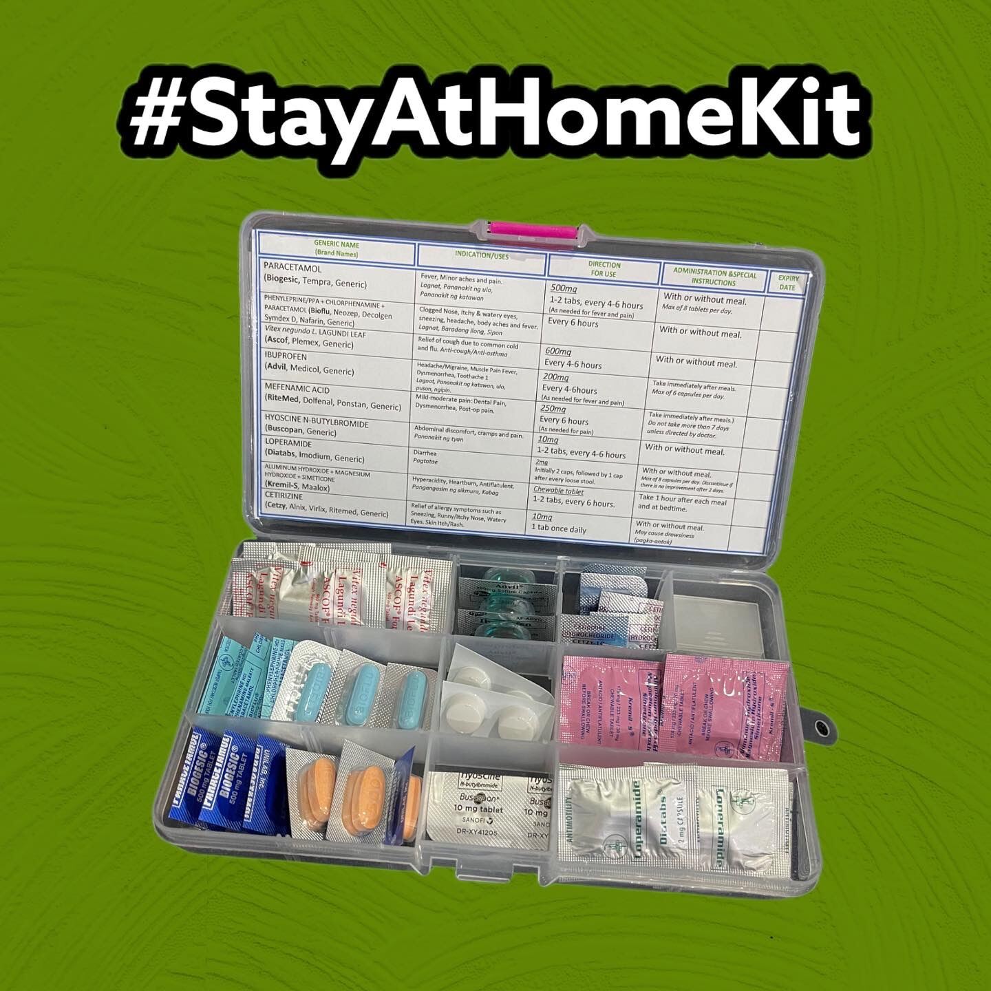DAU MEDICINE KIT - STAYATHOME (SET A) #MedicineKit #FirstAid #Kit ...