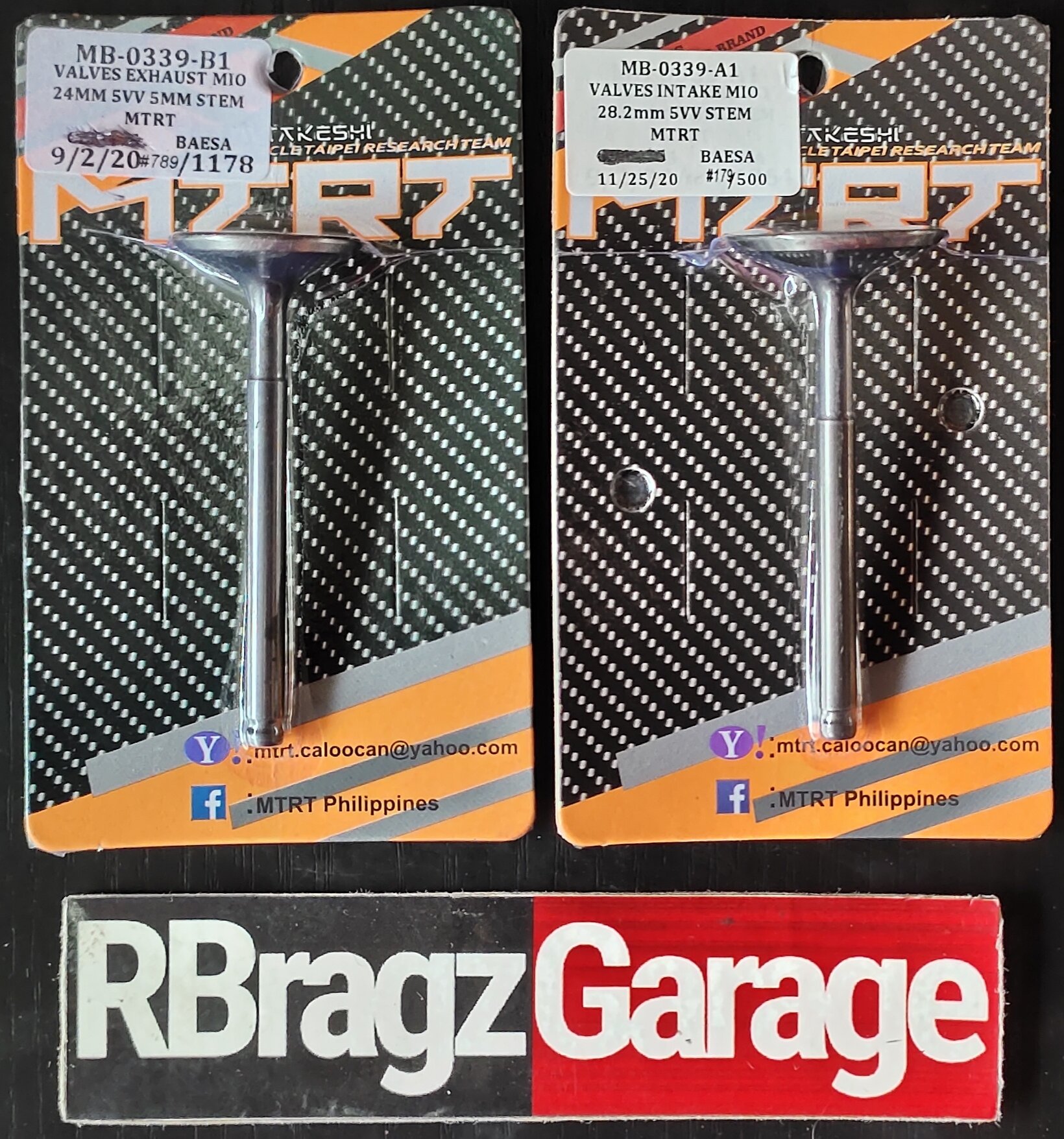 MTRT Lightened Engine Valve 28.2/24/5mm Stem - Yamaha Mio Sporty / Fino ...