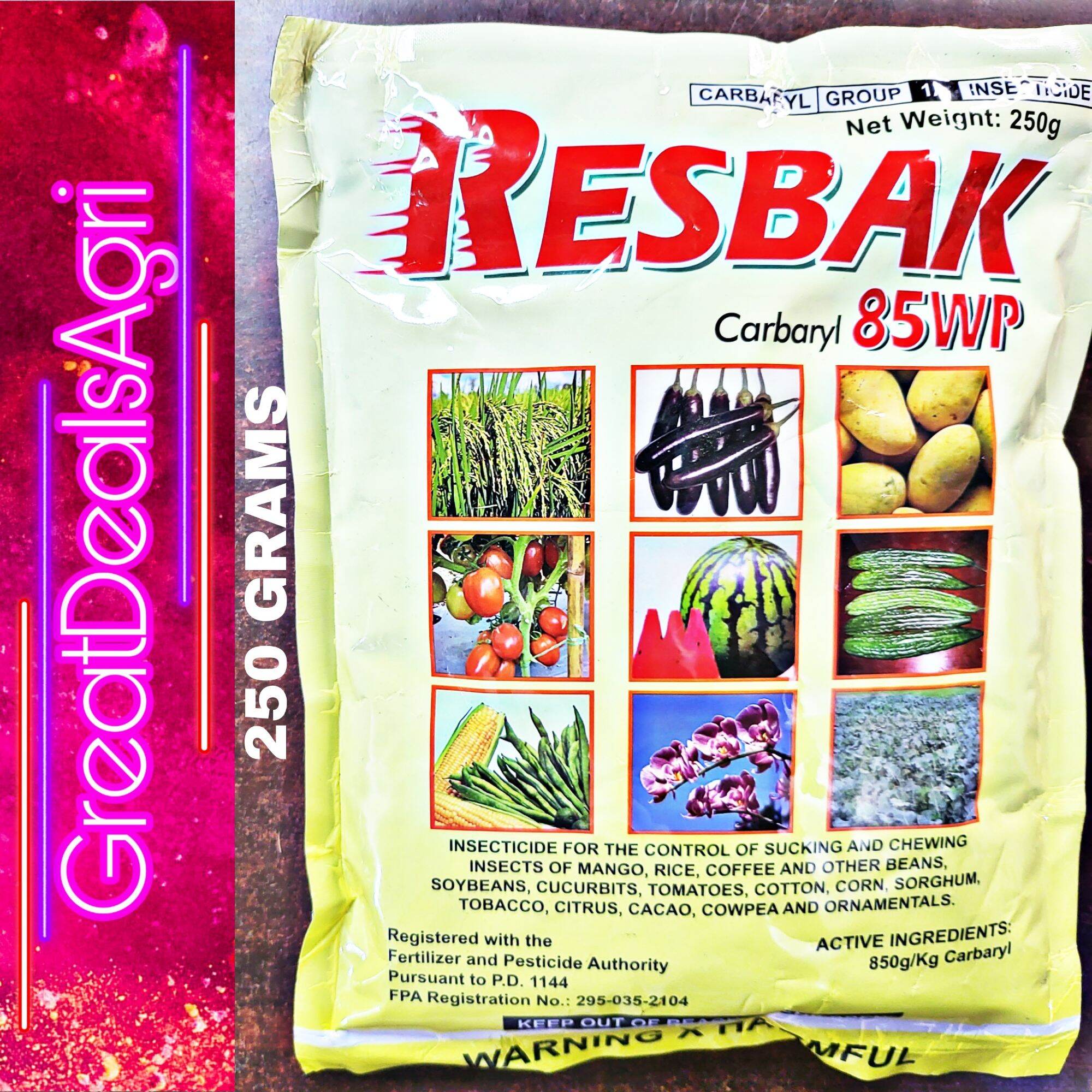 RESBAK 85WP CARBARYL INSECTICIDE (250 GRAMS) VANN HAWK | Lazada PH