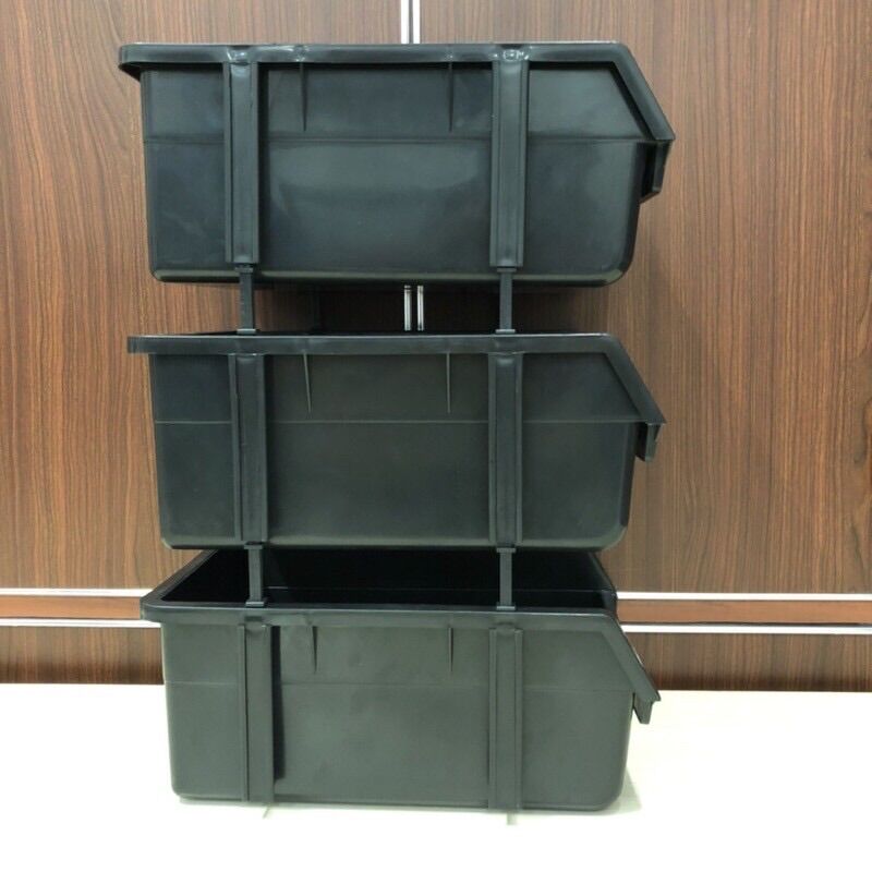 3PCS Large Stackable Bin Boxes Storage Organizer Supplies Tools Bins ...