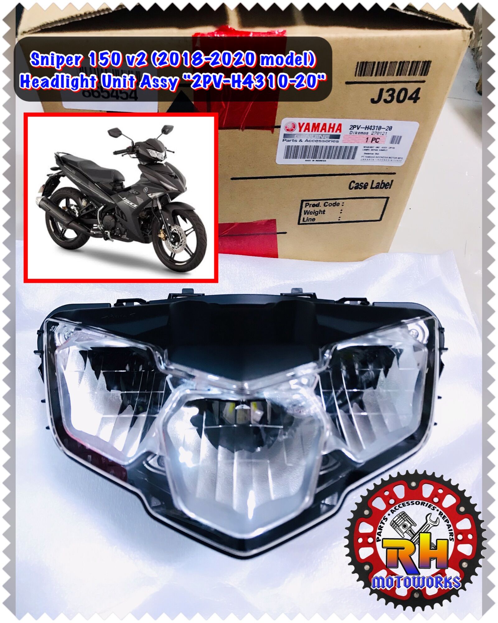 Sniper 150 v2 (2018-2020 model) HEADLIGHT UNIT ASSY YAMAHA GENUINE ...
