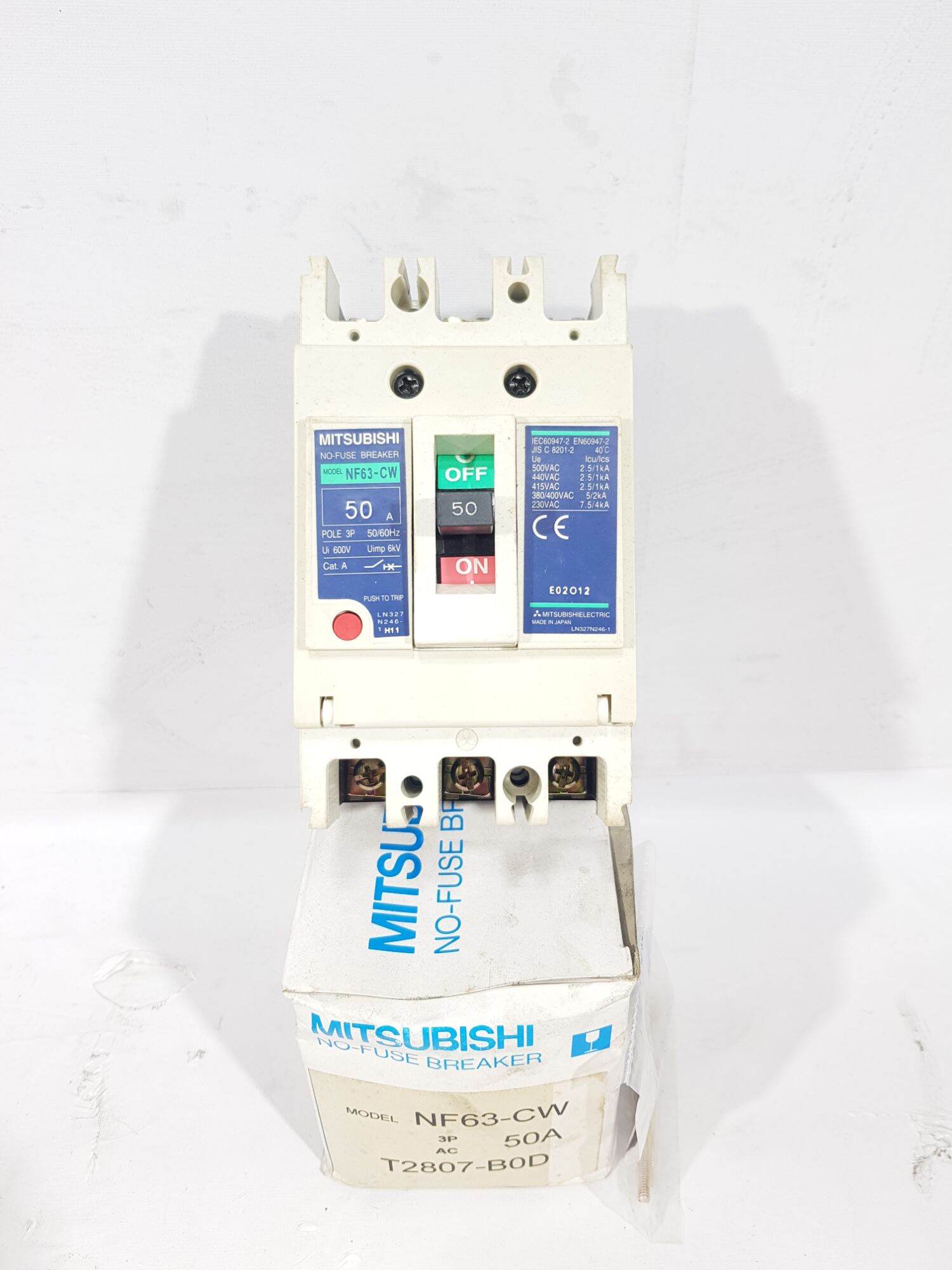 Circuit Breaker 50A 3Phase NF63-CW Mitsubishi (Original Made in Japan ...