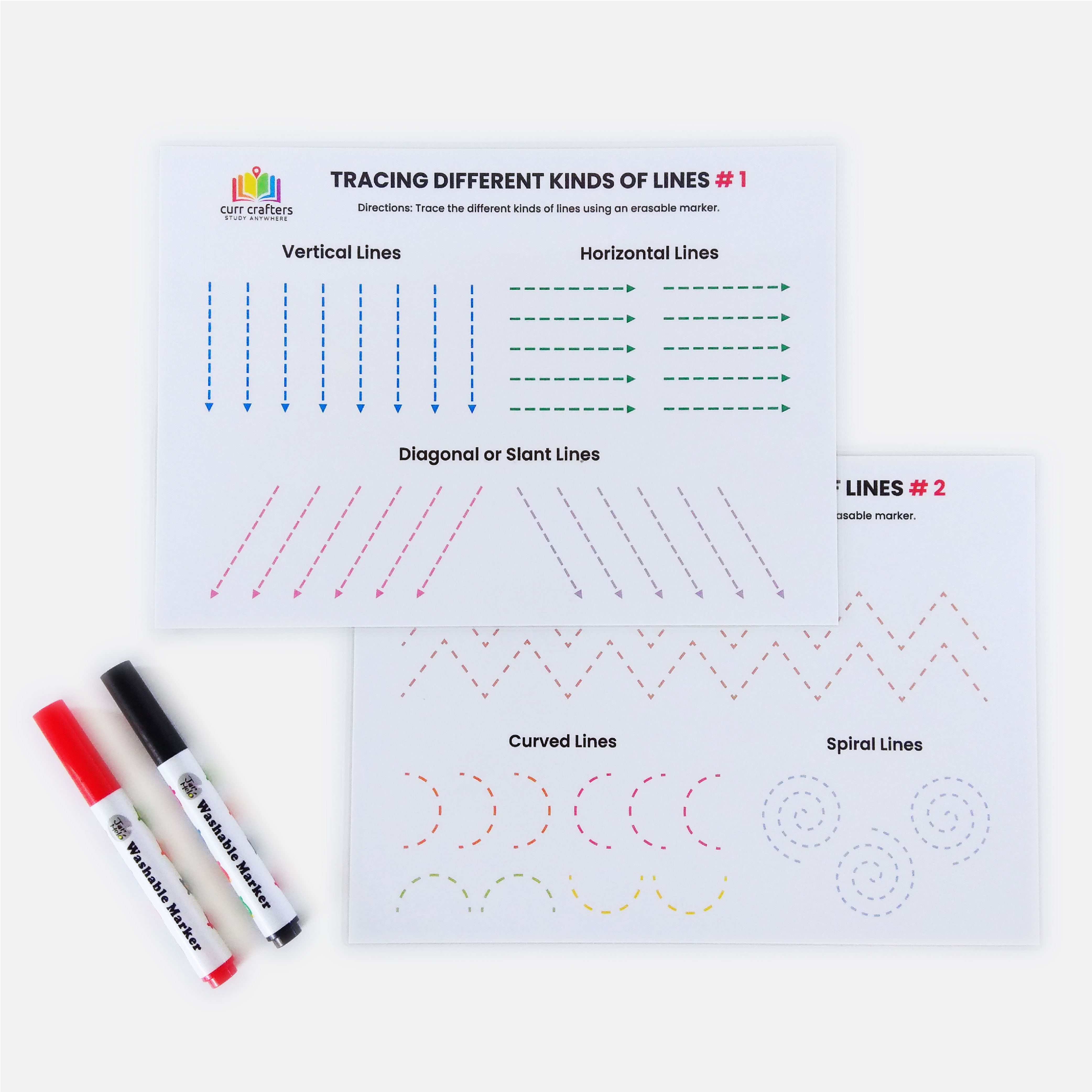 LINE TRACING WORKSHEETS | Mathematics, Laminated, Fine Motor Skills ...