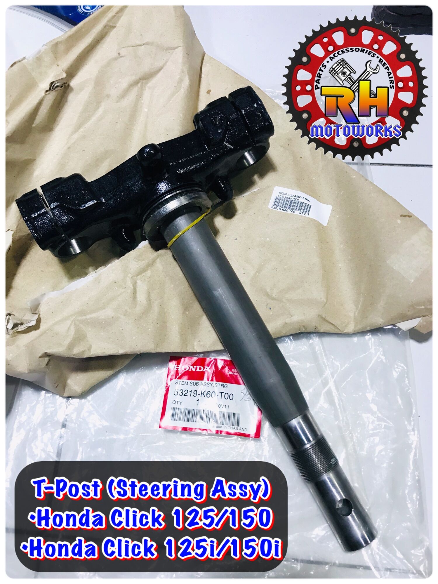 Honda Stem Sub Assy (T-Post) for Click 125/150 v1, Click 125i/150i GC ...