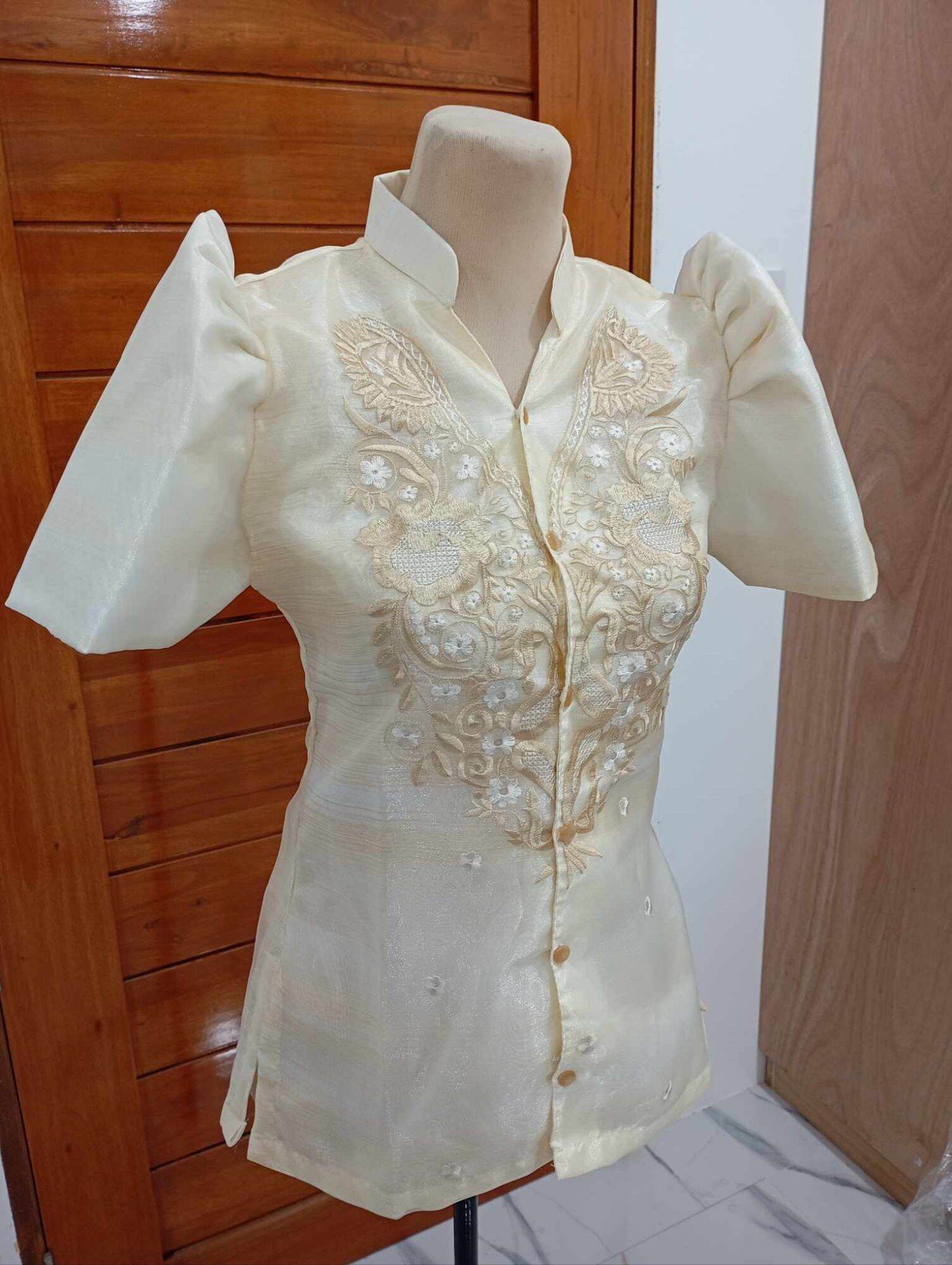Modern Filipiniana Ladies Barong Maria Clara Sleeve | Lazada PH