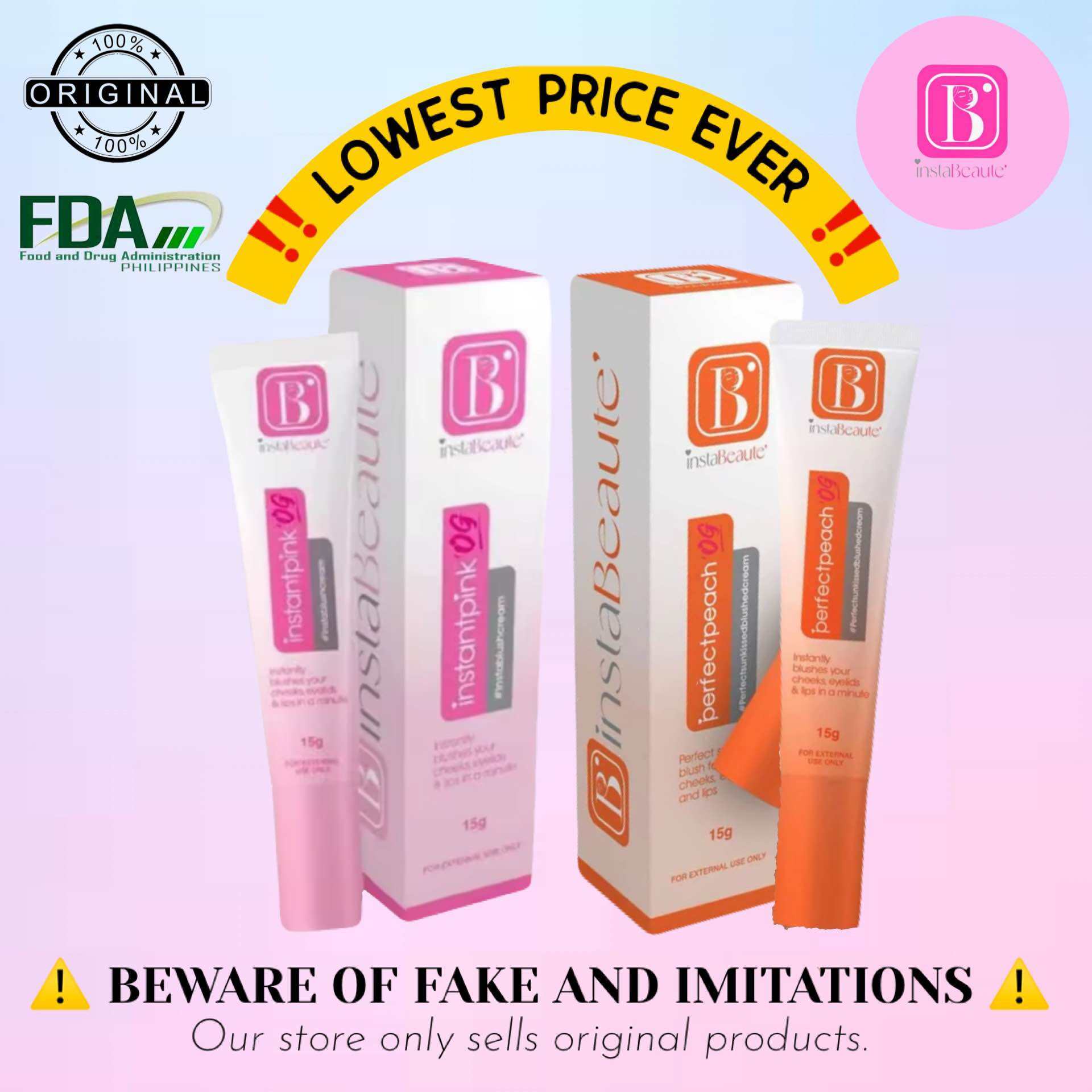 𝐔𝐏𝐆𝐑𝐀𝐃𝐄𝐃 𝐅𝐎𝐑𝐌𝐔𝐋𝐀 INSTA PINK BLUSH CREAM 15grams INSTAPINK PERFECT PEACH ...