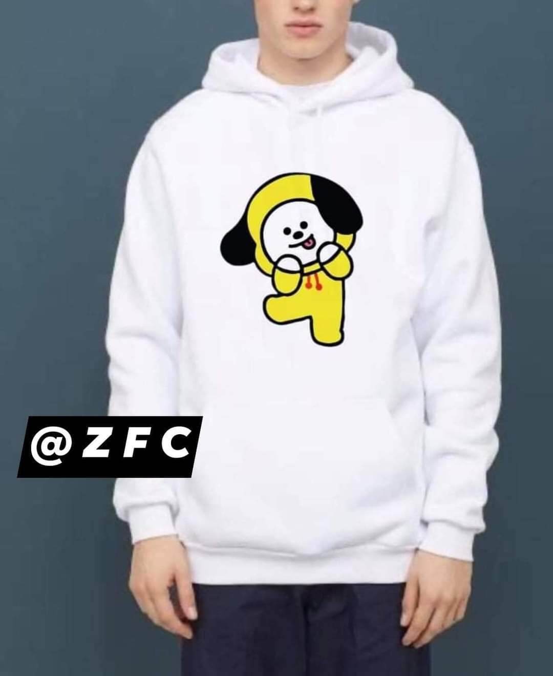 BT21 hoodie Jacket / freesize fit small up to large / terrybrass fabric ...