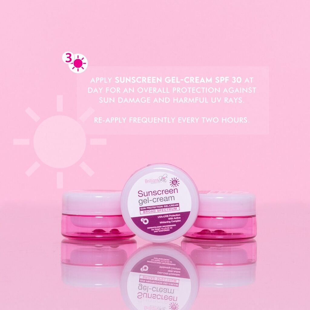 BRILLIANT SUNSCREEN GEL CREAM-ORIGINAL WITH FREEBIES | Lazada PH