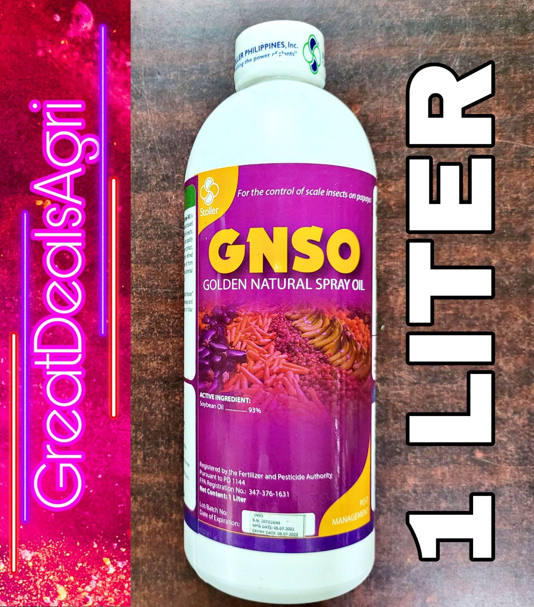 GNSO (GOLDEN NATURAL SPRAY OIL) SOYBEAN OIL INSECTICIDE (1 LITER ...