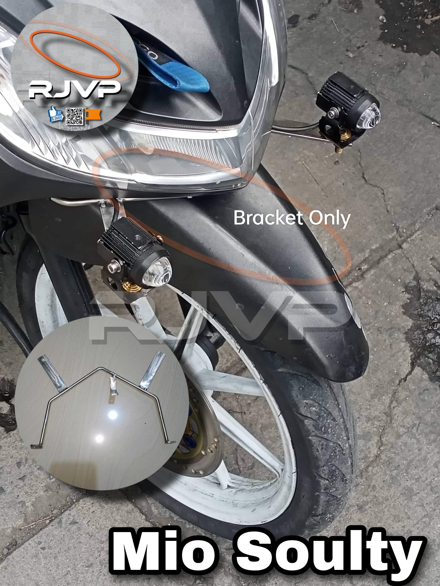 Yamaha Mio Sporty / Soulty Mini MDL Bracket - Driving Light Bracket