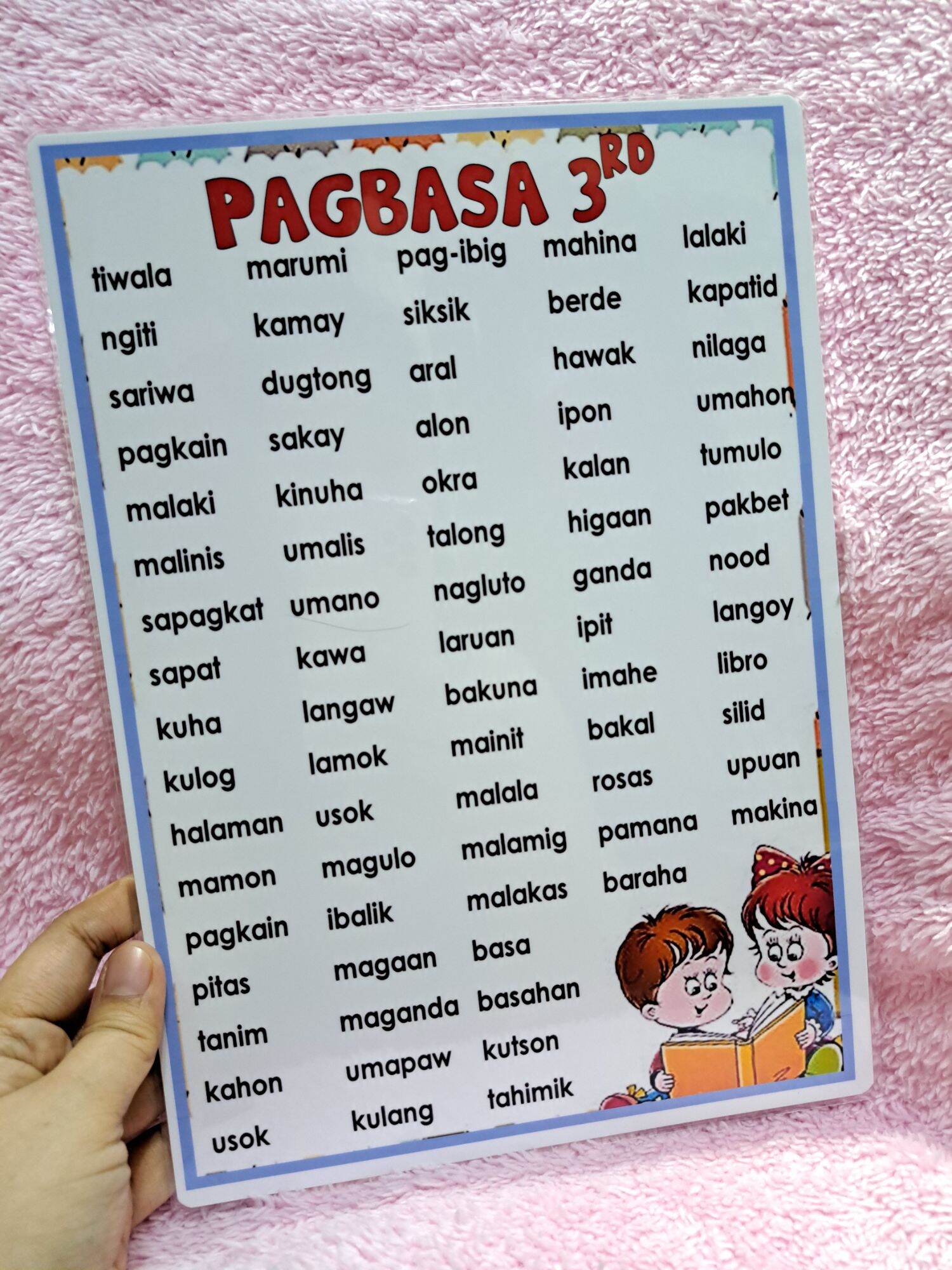Tagalog Reading Charts A4 size laminated | Lazada PH