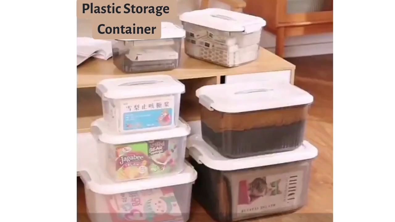 Cologer Plastic Storage Box Transparent Stackable Clothes Sundries ...