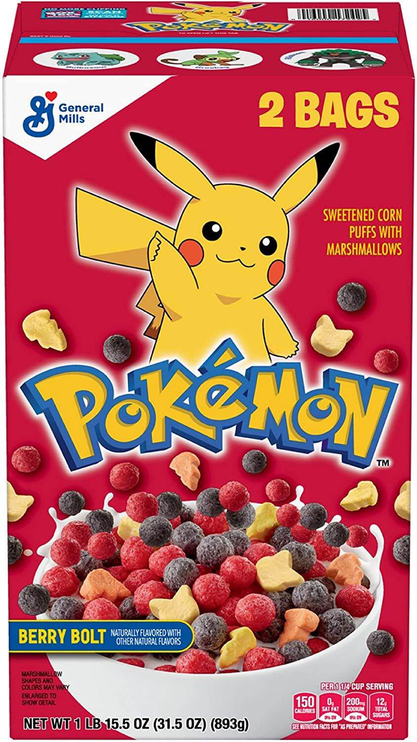 ( ILINE ) GENERAL MILLS Pokemon Berry Bolt Cereal 31.5oz ( 2 bags ...