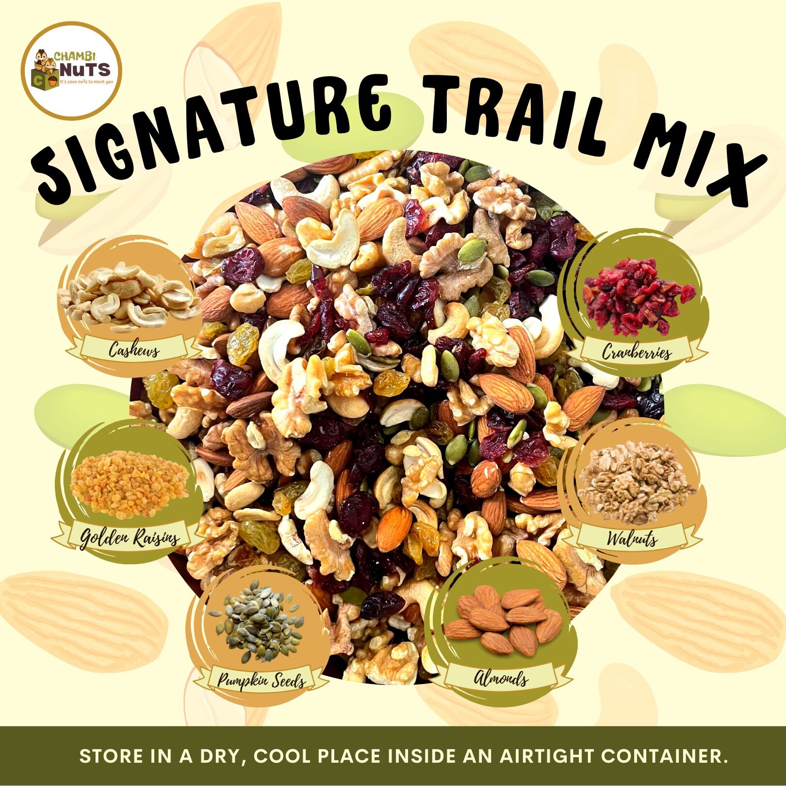 Signature Trail Mix Roasted Unsalted Available In 1KG 500G 250G Signature Trail Mix Roasted Unsalted Available In 1KG 500G 250G