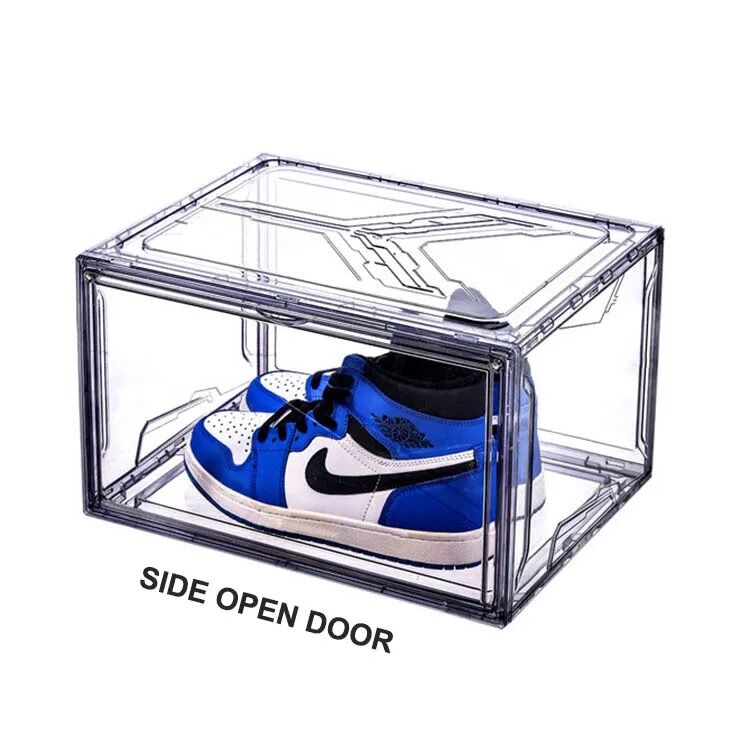 SIDE OPENING PREMIUM HEAVY DUTY CLEAR ACRYLIC SHOEBOX | Lazada PH