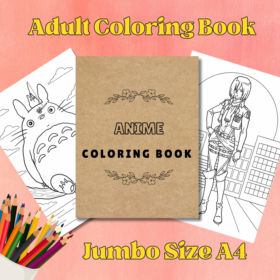 Anime Adult Coloring Book Jumbo Size A4 | Lazada PH