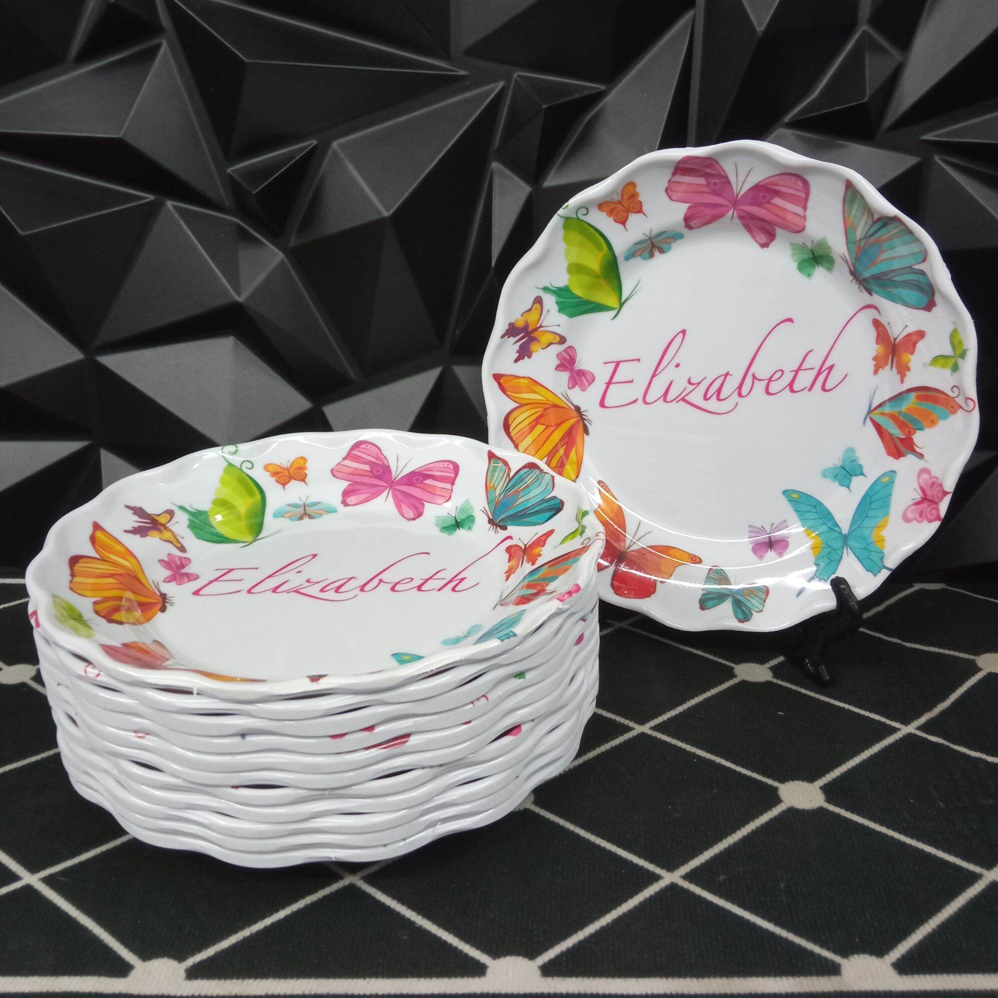 12pc 9Inch Elizabeth Round Melamine Plate | Lazada PH