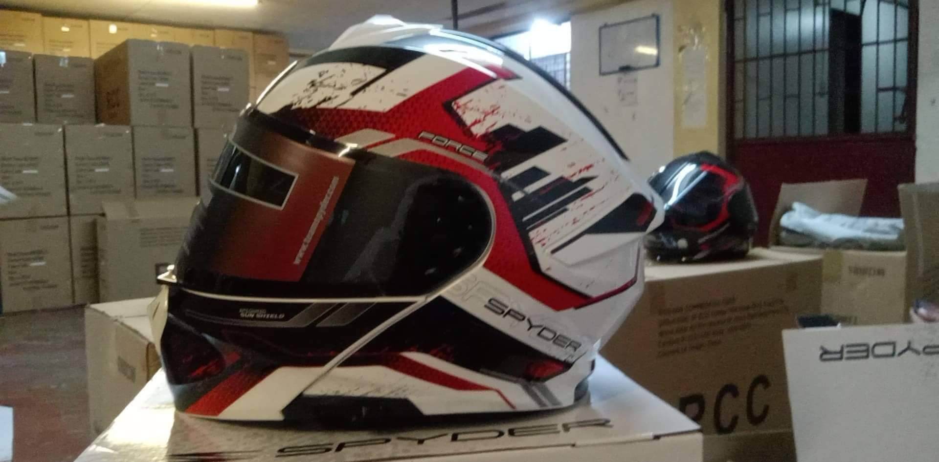 SPYDER Force GD S5 Modular Dual Visor Helmet w/ Free Extra Clear Visor ...