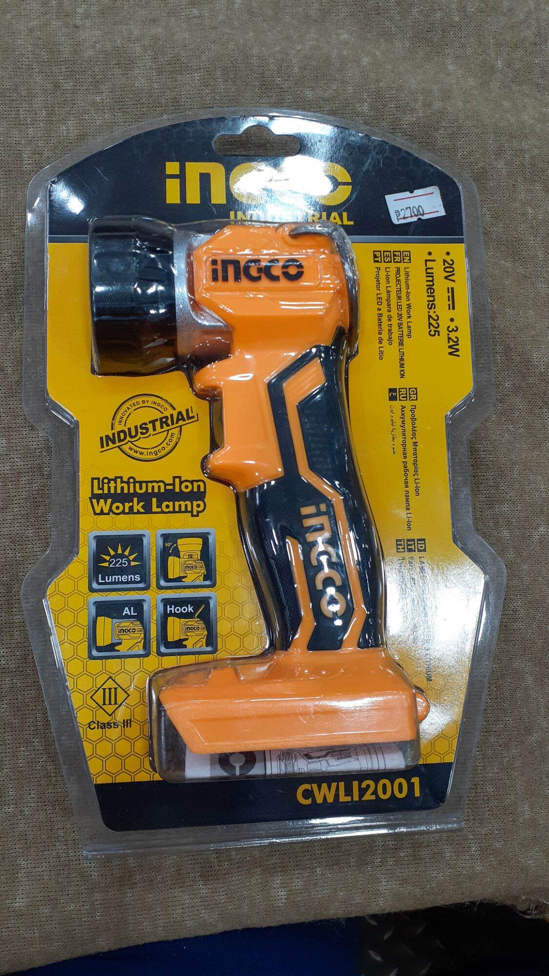 INGCO Lithium-Ion Work Lamp 20V