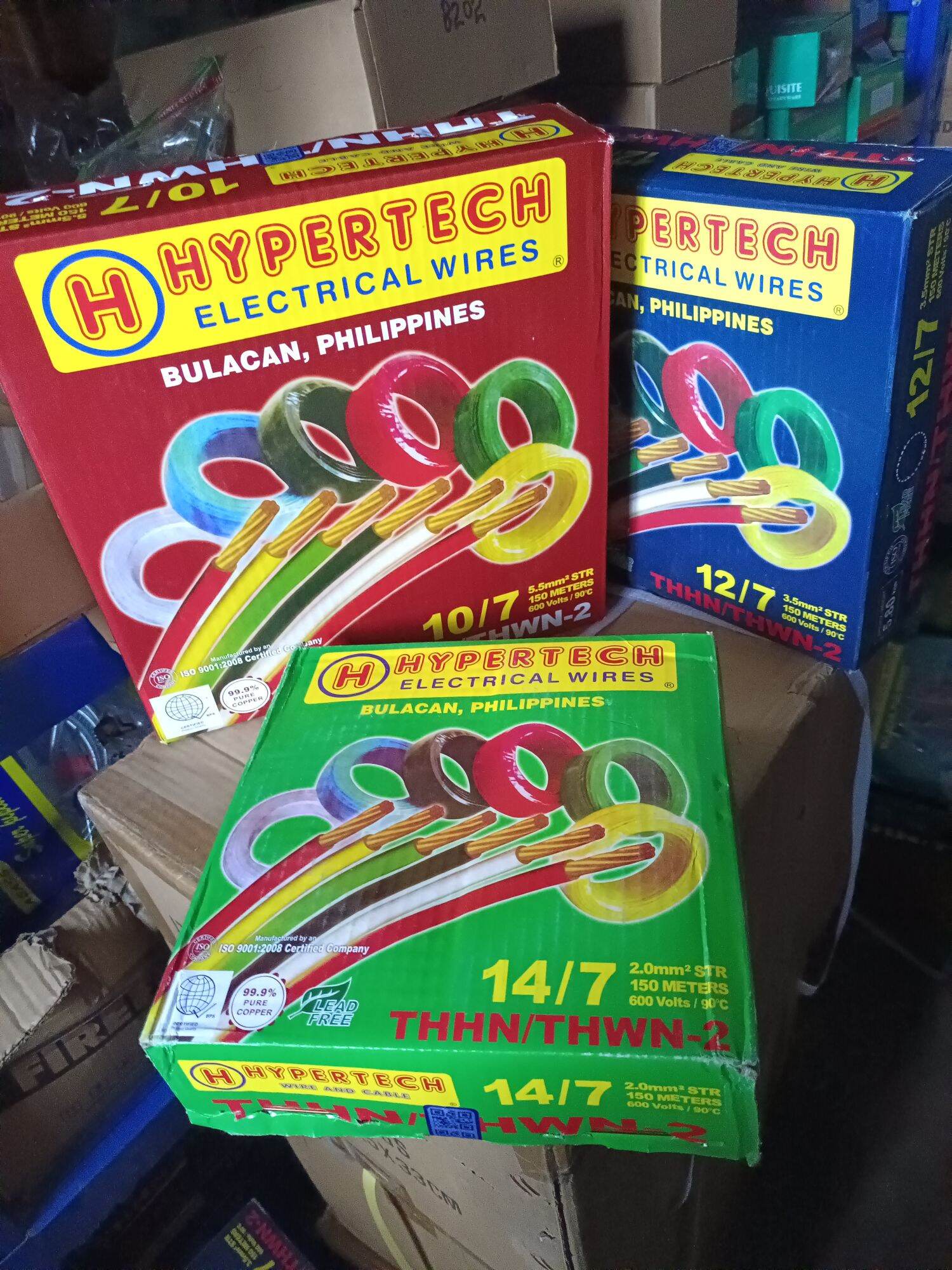 Heavy duty QUALITY thhn stranded electric wire 150m sold per 1 roll : #14/7, #12/7, 10/7,#8/7 ...